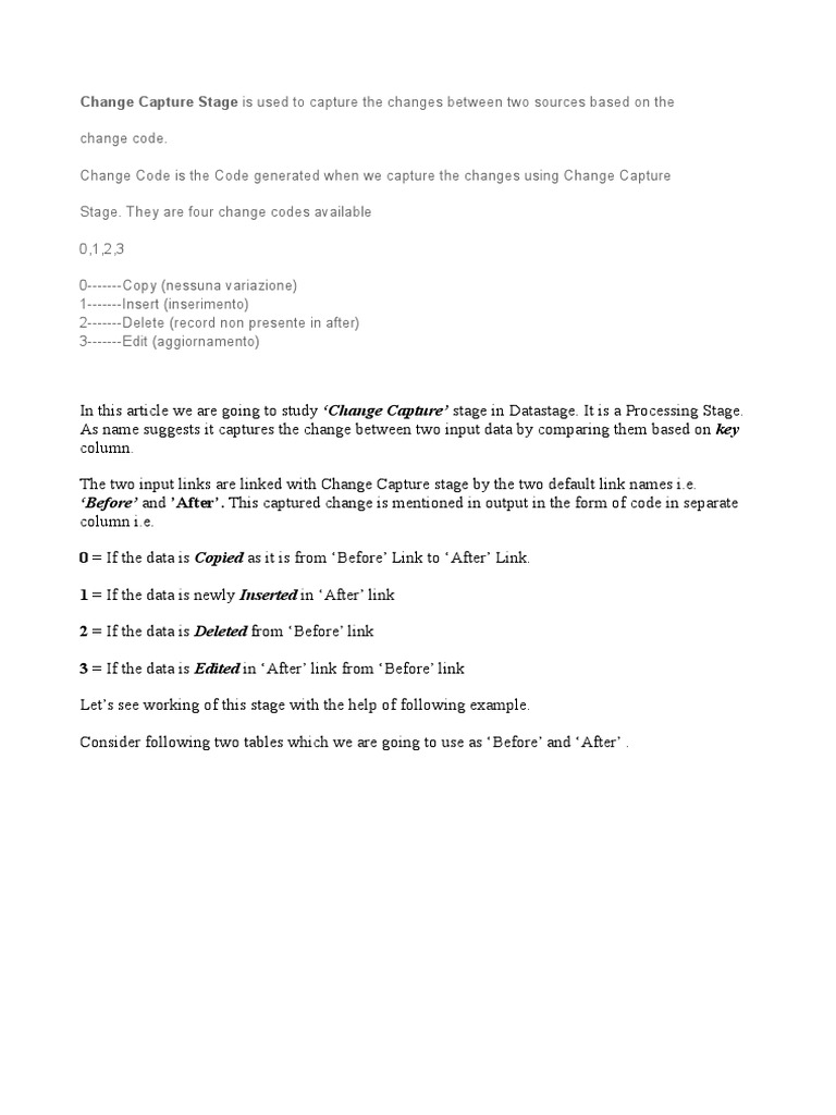Change Capture Stage - Lookup Stage | PDF | Data Management | Computer ...
