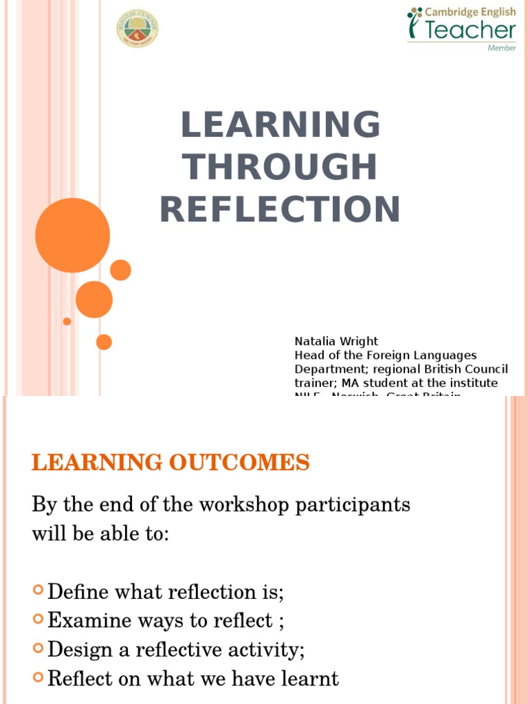 Learning Through Reflection | PDF | Metacognition | Neuropsychology