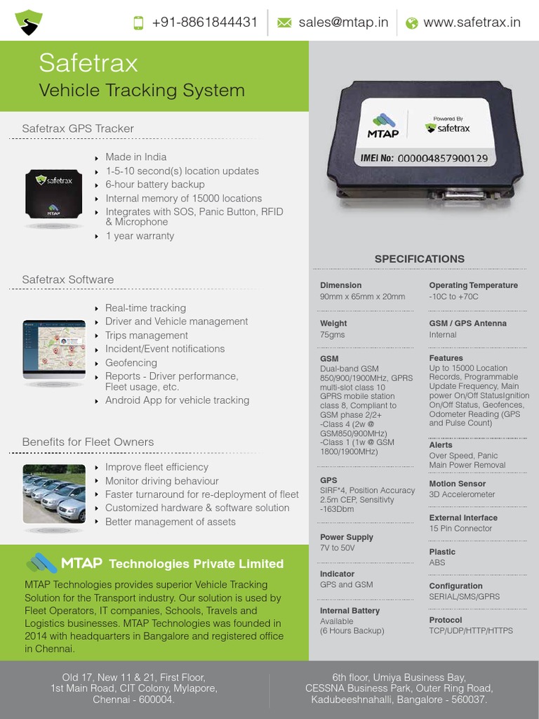 Safetrax Vehicle Tracking System PDF | PDF