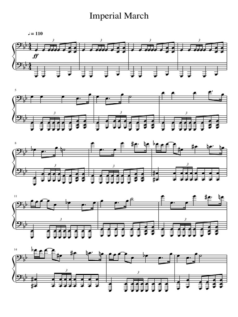 Imperial March Sheet Music Guide | PDF