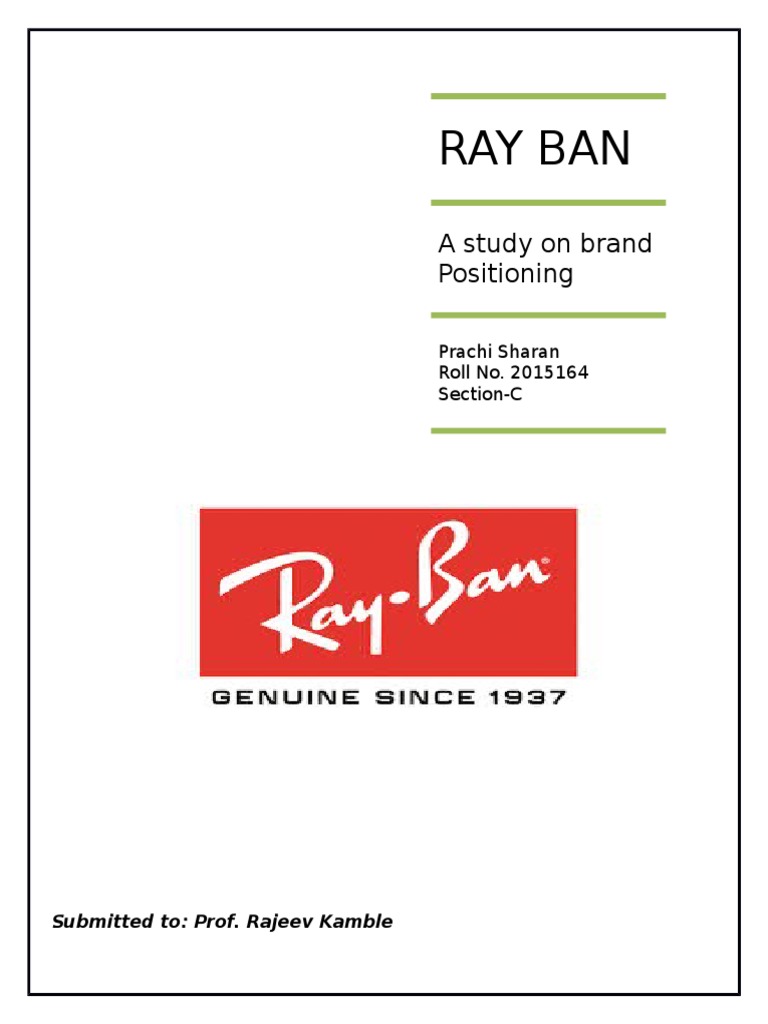 Ray Ban | PDF | Brand | Perception