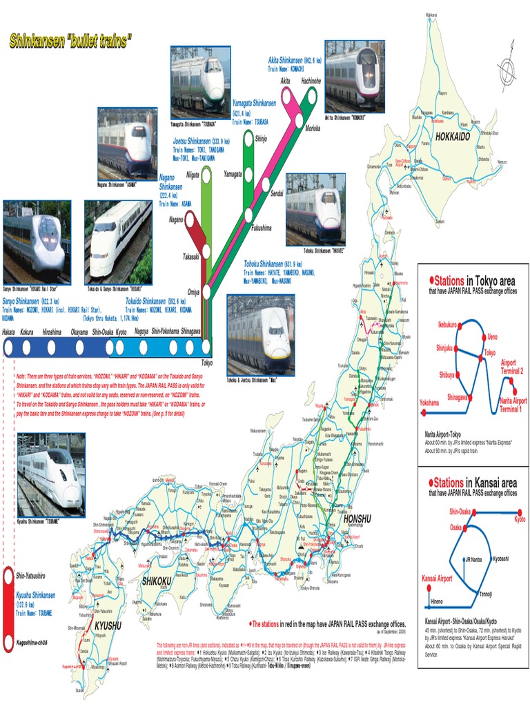 Nozomi Train Map