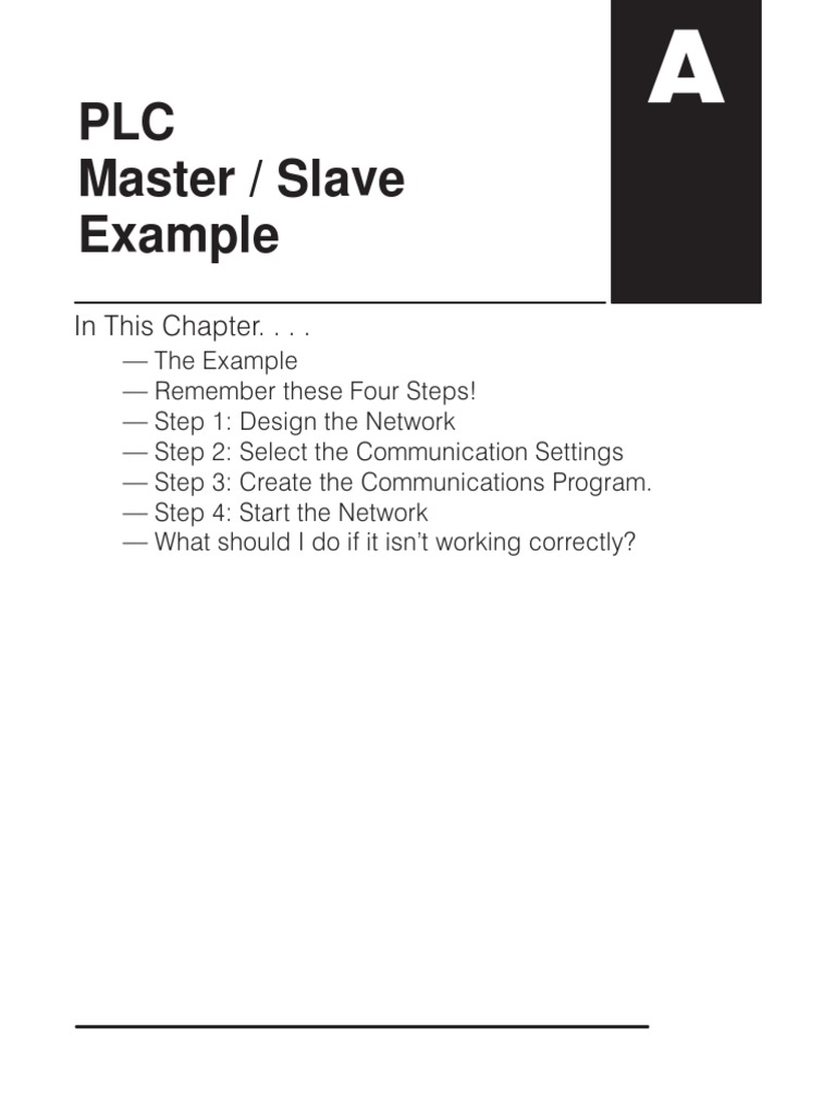 PLC Master / Slave Example | Download Free PDF | Input/Output ...