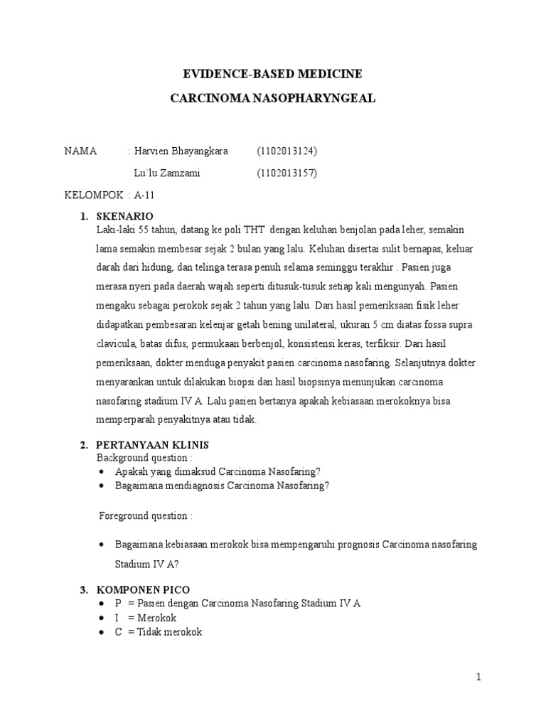 EBM CA Nasofaring | PDF | Spesialisasi Medis | Neoplasma