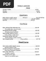 Mozambik Restaurant Menu & Prices | PDF | Curry | Steak