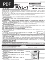 Atago PAL-1 Refractometer Instruction Manual | PDF | Battery ...