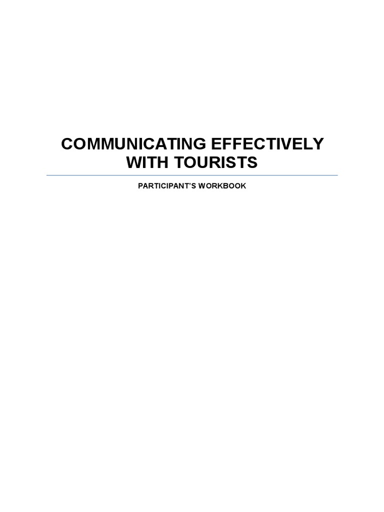 Communicating Effectively With Tourist2 | PDF | Body Language | Tourism