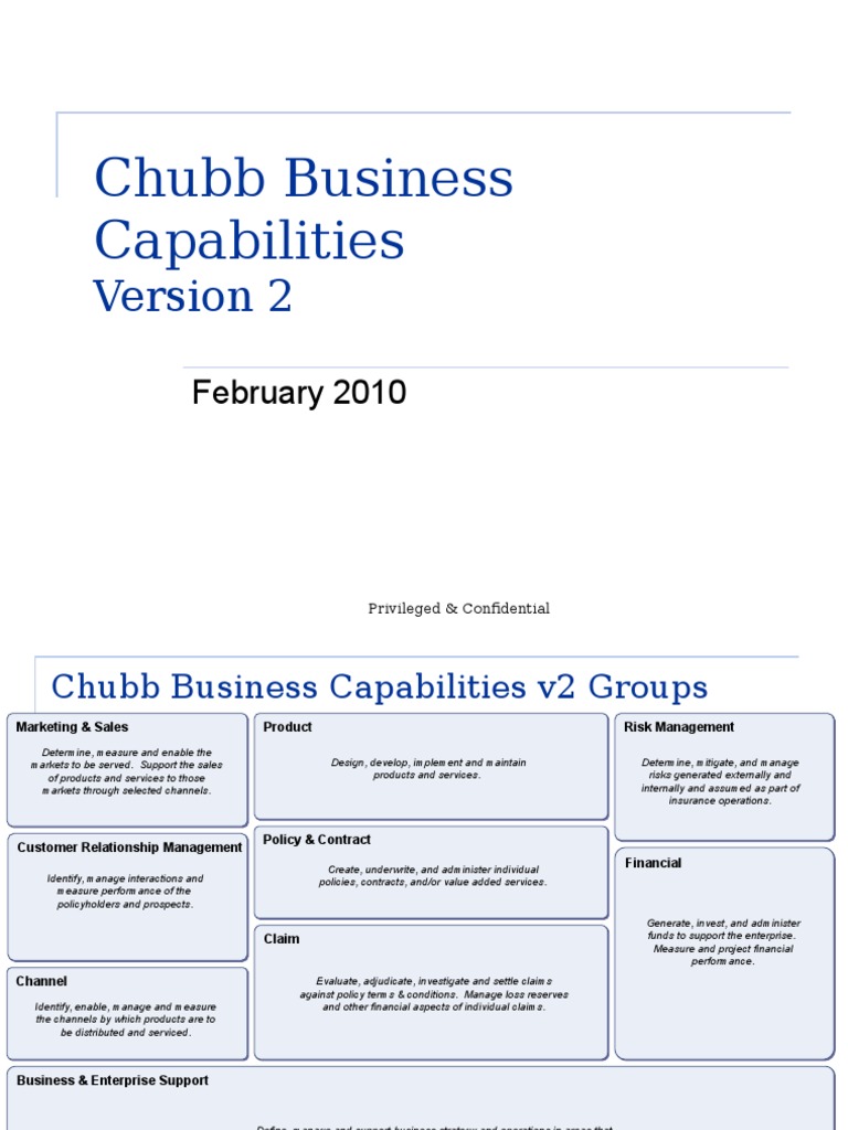 Chubb Business Capabilities v2 - FINAL | PDF | Reinsurance | Insurance