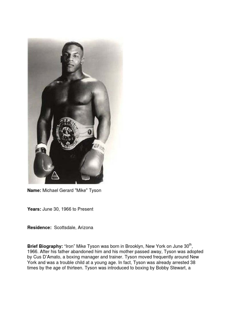 Mike Tyson | PDF | Mike Tyson | Combat Sports