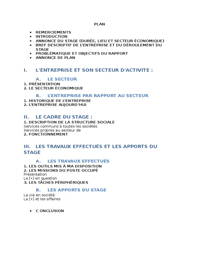 Apports et cadre du stage professionnel | PDF | Technologie et ingénierie