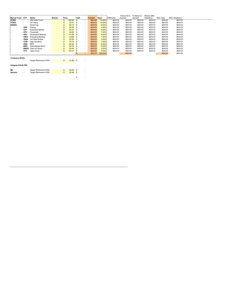 Portfolio Sheet | PDF