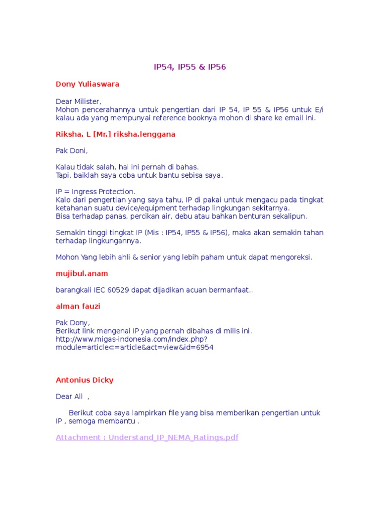 Pengertian IP54, IP55, dan IP56 | PDF | Referensi | Evaluasi