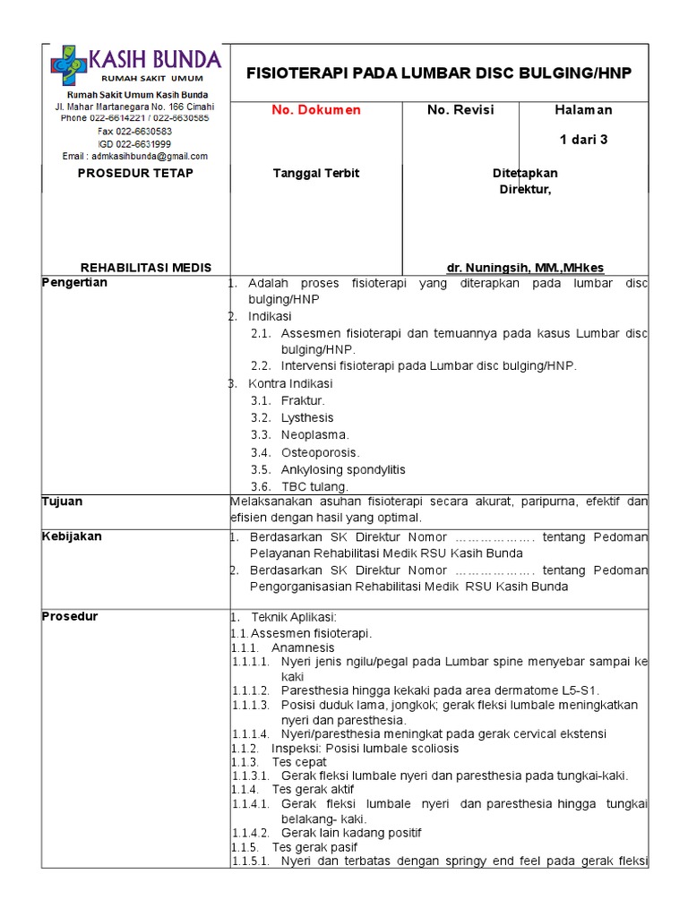 Fisioterapi untuk HNP Lumbal | PDF | Sains & Matematika