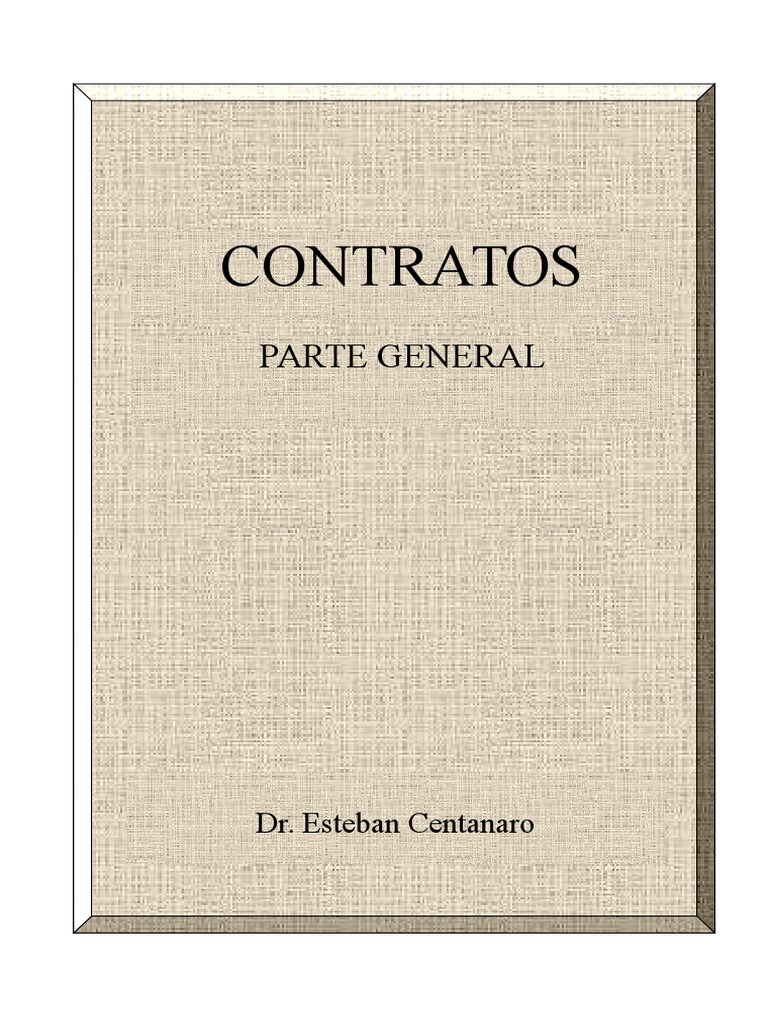 Contratos Parte General Libro Centanaro | PDF | Intención (Derecho ...