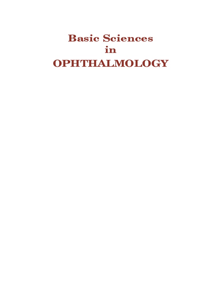 Basic Sciences in Ophthalmology - 9788184486087-Email | PDF | Cornea ...