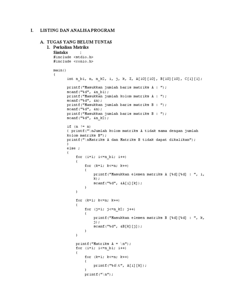 Laporan Praktikum Algoritma Dan Pemograman Array 2D | PDF