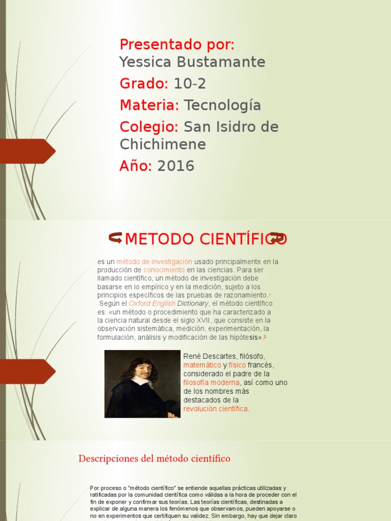 Diapositivas del Método Cientifico | Método científico | Hipótesis