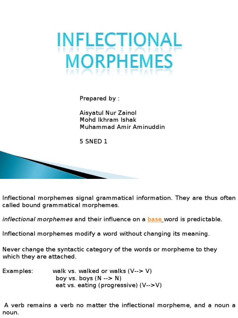 Inflection Morpheme