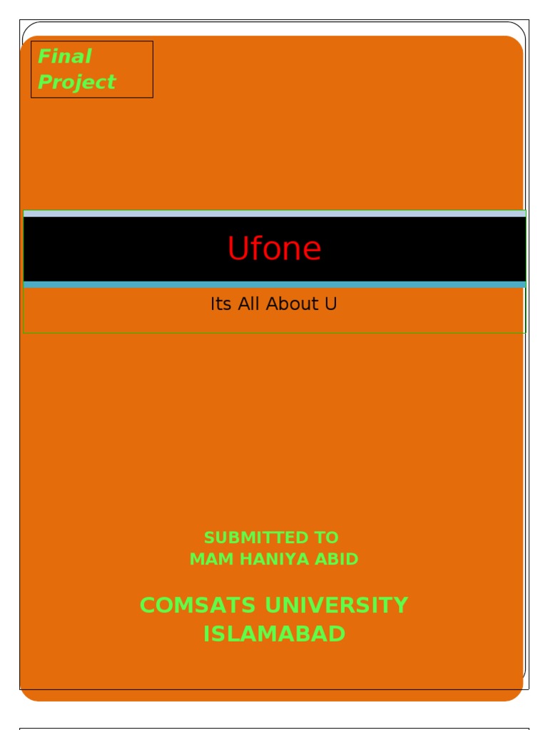 Ufone Management Project Hilal | PDF | Brand | Marketing