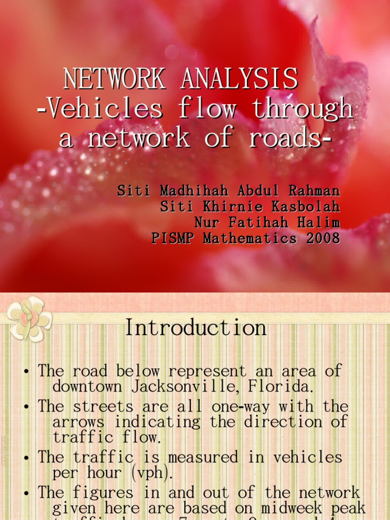 Network Analysis | PDF | Traffic | System Of Linear Equations