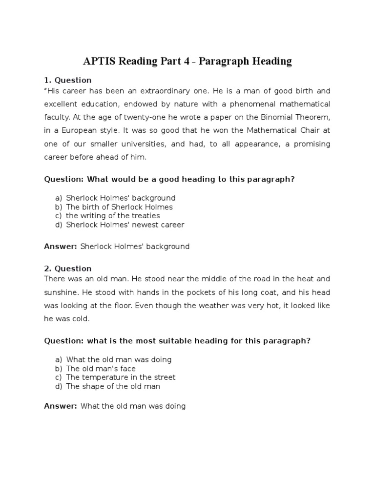 APTIS Reading Part 4 | PDF | Stars | Nokia