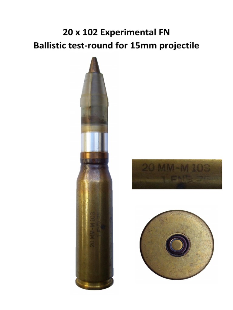 20x102 Experimental FN Sabot 15mm Ballistics | PDF | Cartridge ...
