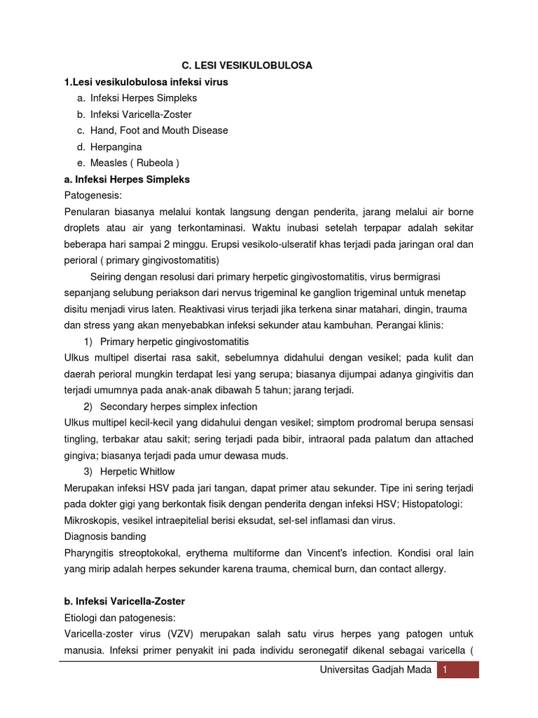 Lesi Vesikulobulosa PDF | PDF