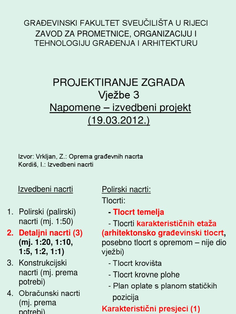 Projektiranje Zgrada | PDF
