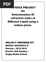 Physics Investigatory Project | PDF | Light | Optics
