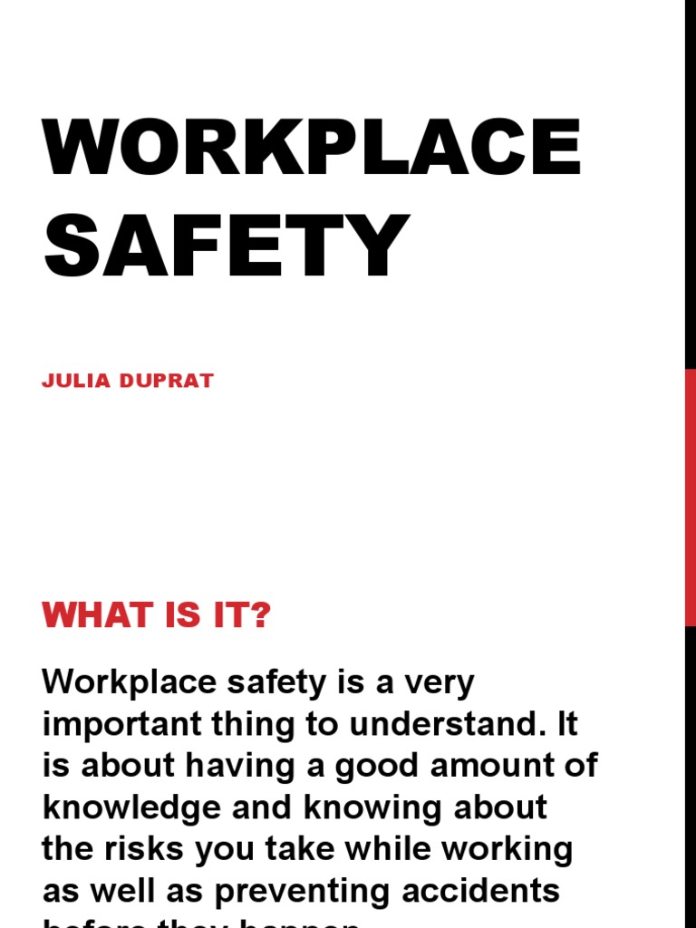 Understanding Workplace Safety Risks | PDF