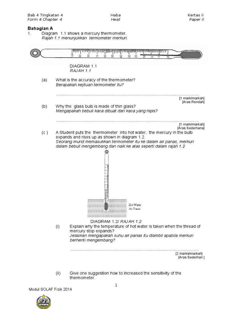 Haba Soalan | PDF | Termometer | Suhu