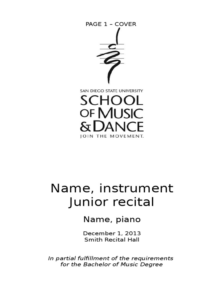 Vocal Program Template | PDF