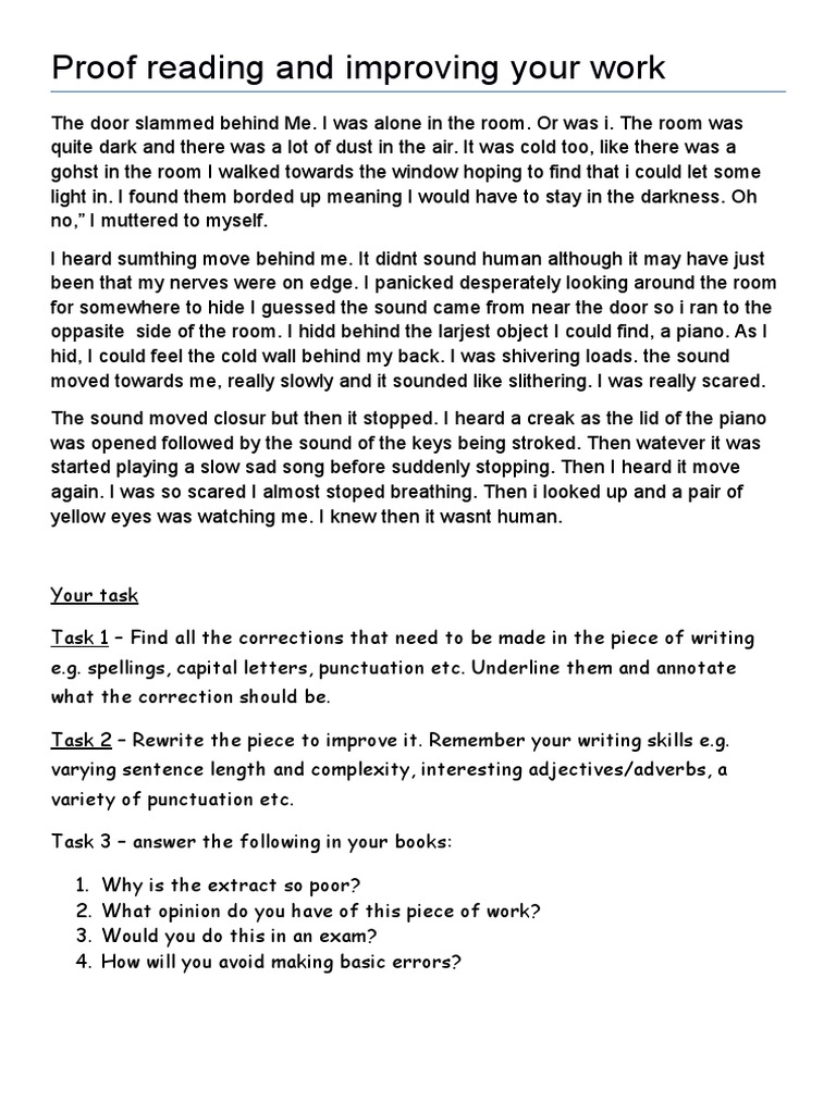 Lesson 11 - Proof Reading | PDF