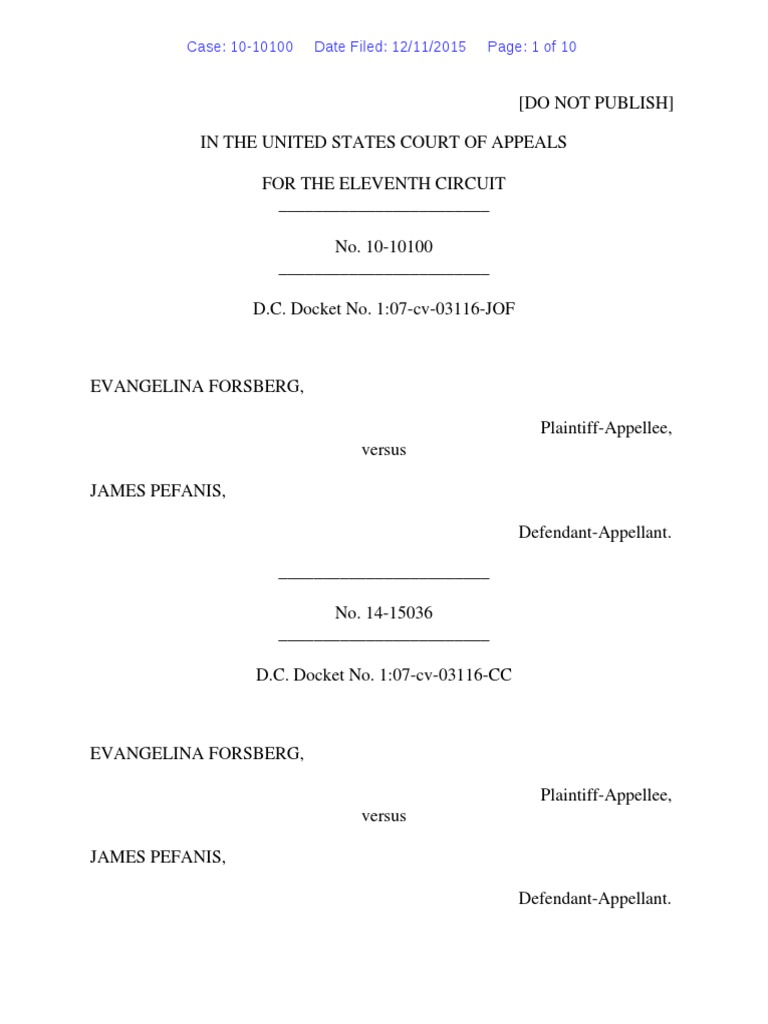 Pefanis Appeals Sanctions in Forsberg Case | PDF | United States ...