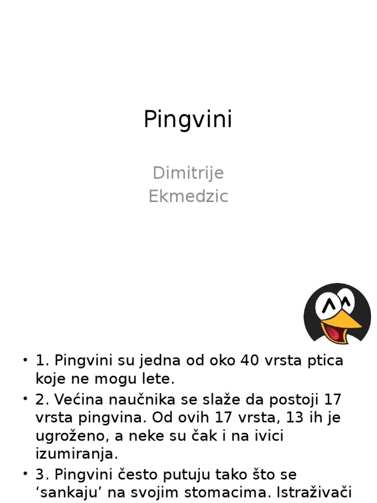 Pingvini | PDF