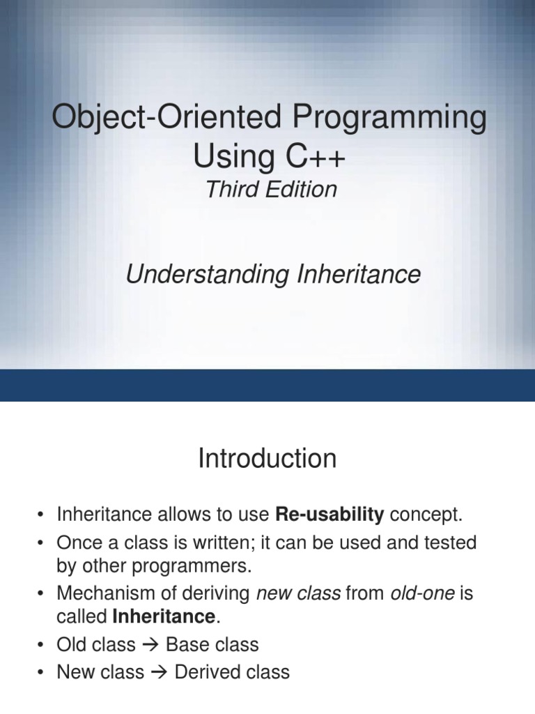 1c.inheritence New PDF | PDF | Class (Computer Programming) | Inheritance (Object Oriented ...