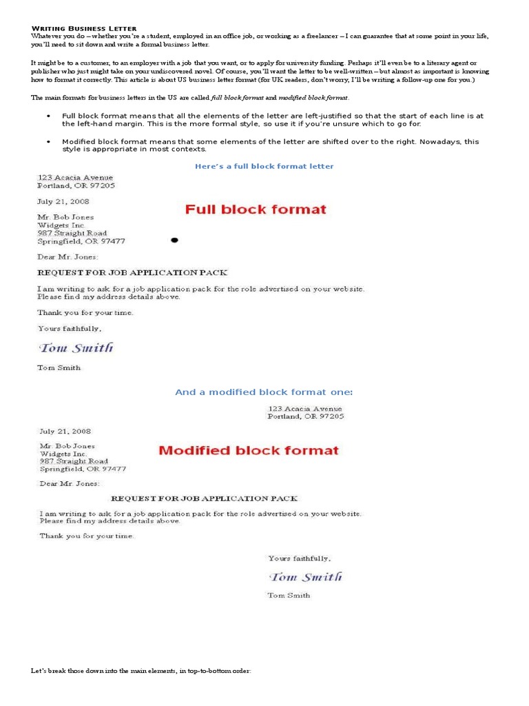 Here's A Full Block Format Letter | PDF | Paragraph | Text