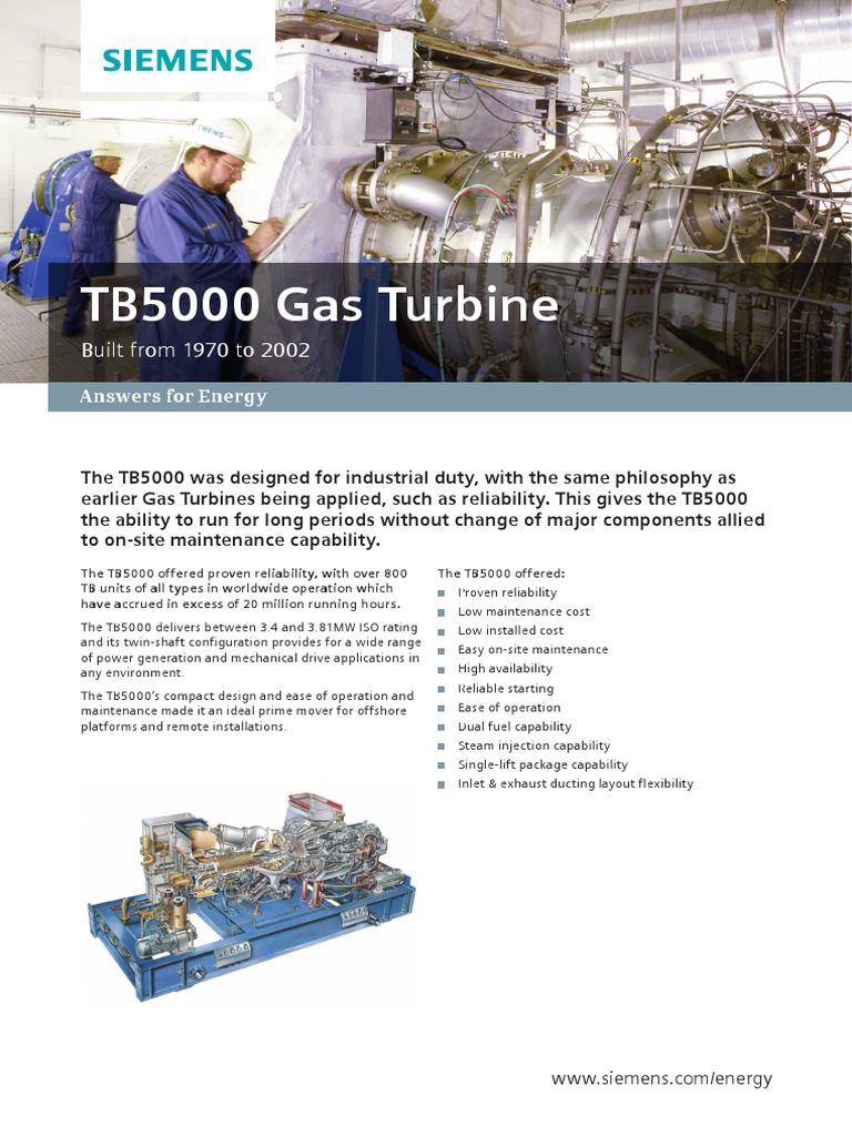 Tb5000 Gas Turbine | Gas Turbine | Electric Generator
