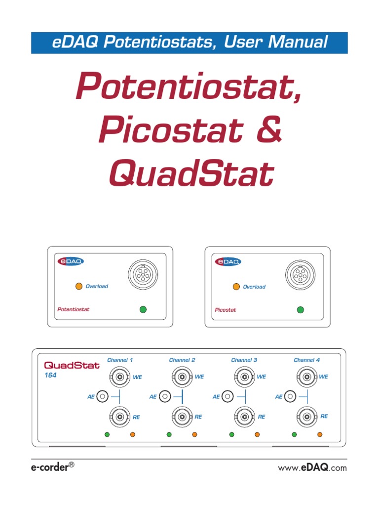 Potentiostat, Picostat & QuadStat | PDF | Electrical Connector | Cable