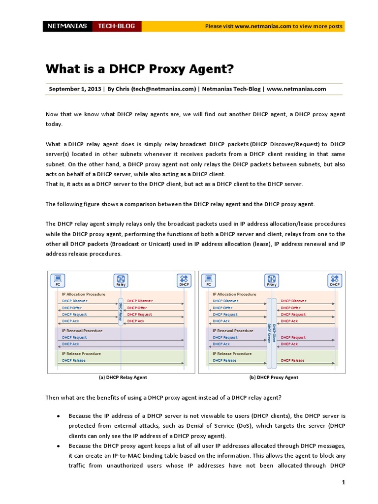 What Is A DHCP Proxy Agent (En) | PDF | Proxy Server | Ip Address