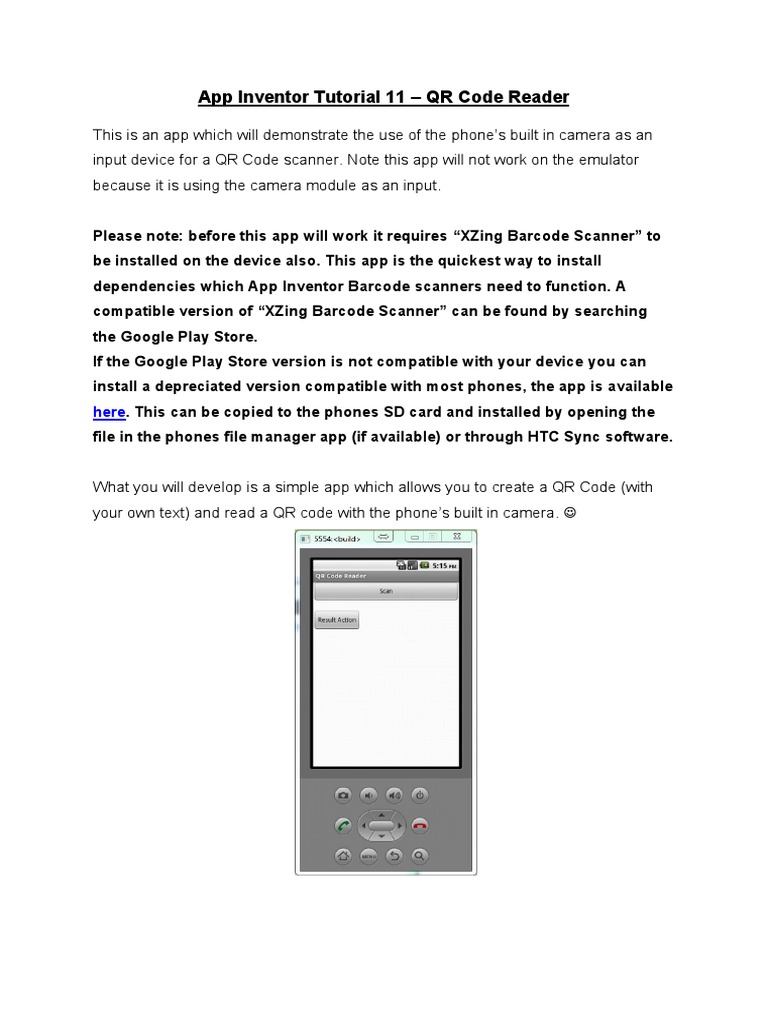 App Inventor Tutorial 11 Barcode | Download Free PDF | Qr Code | Barcode