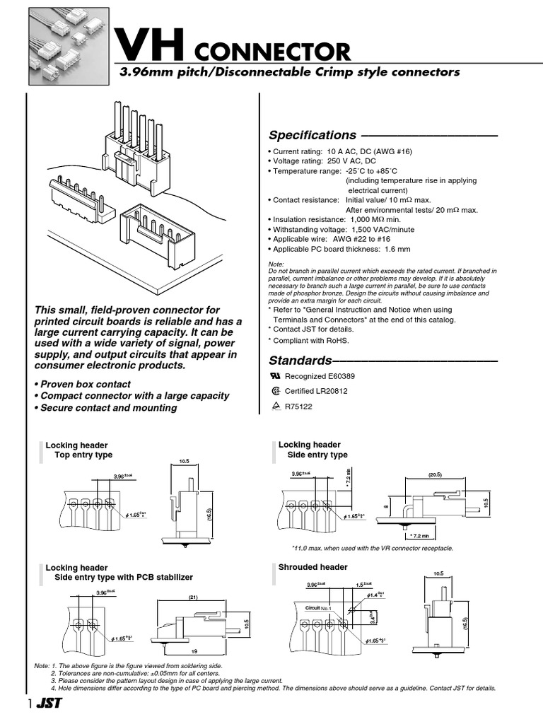 VH Connector | Electrical Connector | Printed Circuit Board
