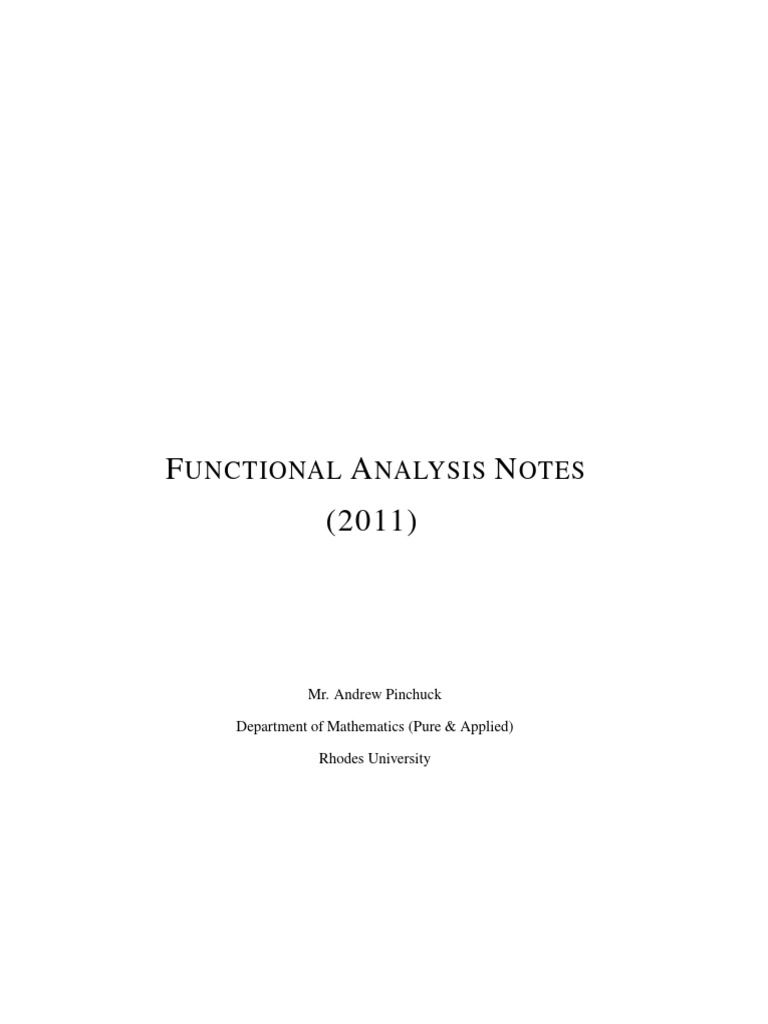Functional Analysis Master | Download Free PDF | Functional Analysis ...