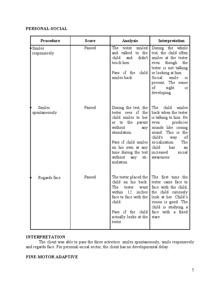 Infant MMDST Final | PDF | Psychological Concepts