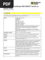 Upute Za Korištenje RBA mBIZ Servisa Za Poslovne Subjekte | PDF