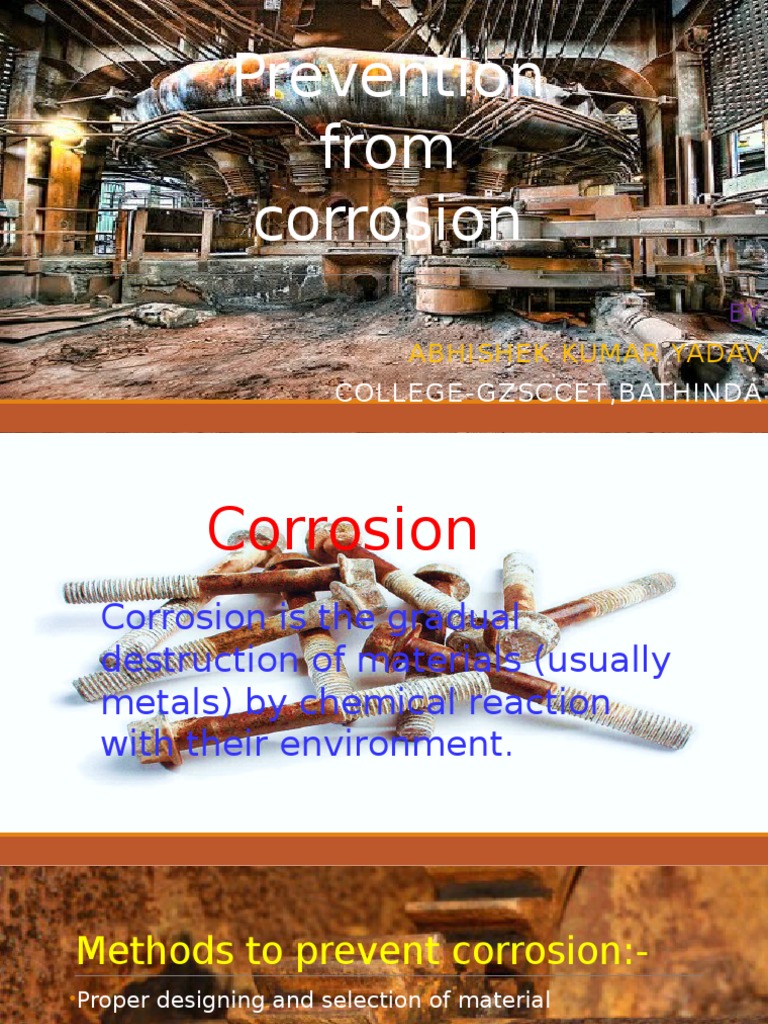 Prevention From Corrosion | PDF | Corrosion | Crystalline Solids