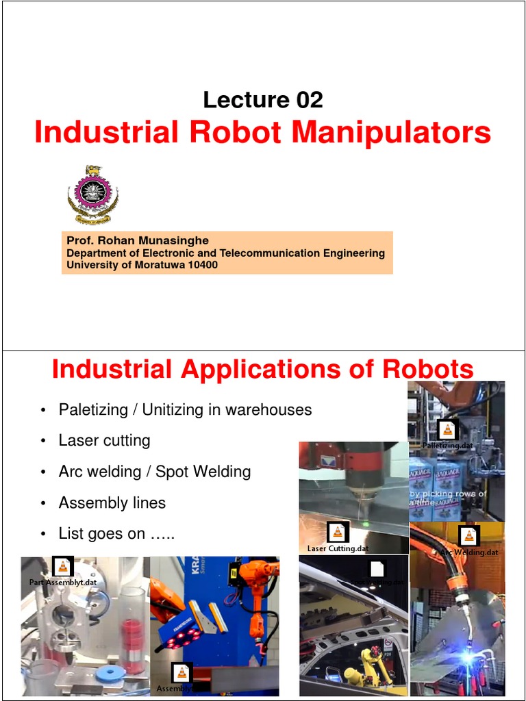 Lec 2 Robot Manipulators | PDF | Robot | Robotics