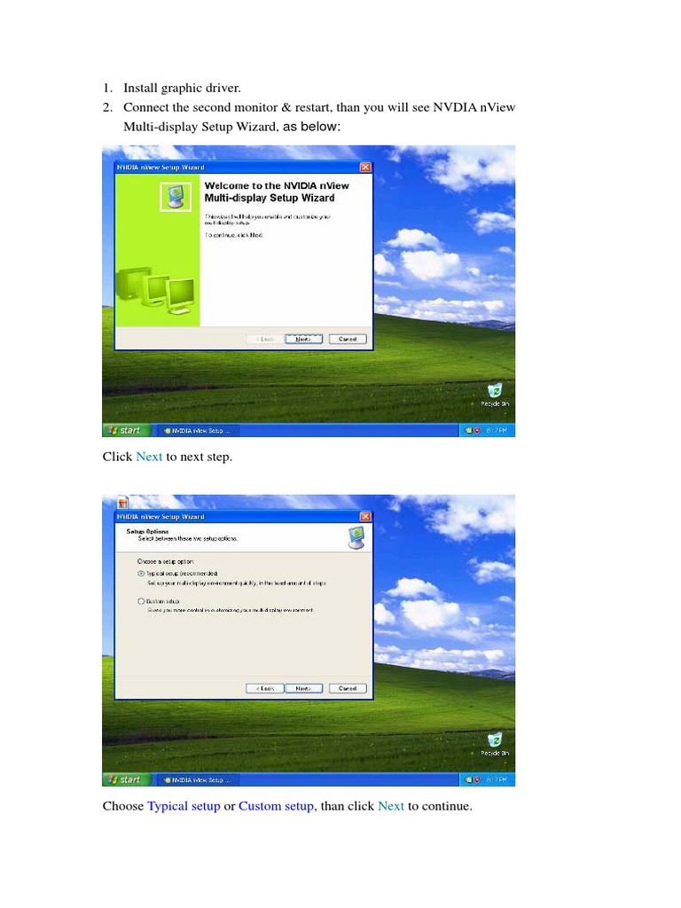 Install Graphic Driver. 2. Connect The Second Monitor & Restart, Than ...