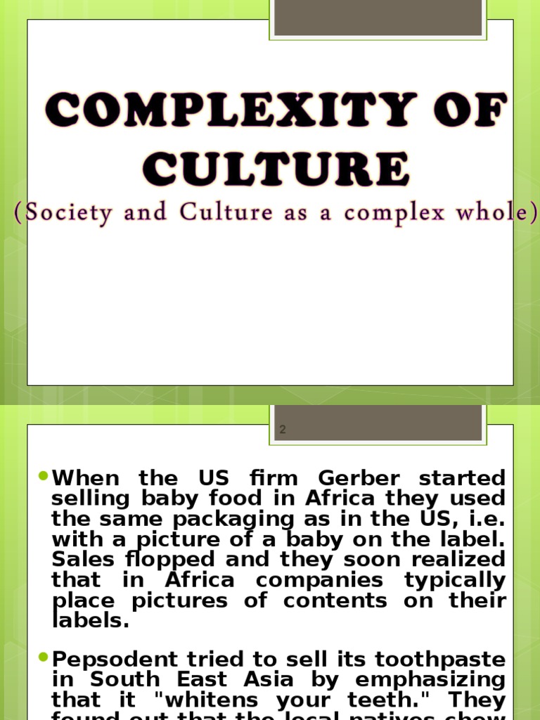 Complexity of Culture Edited | PDF