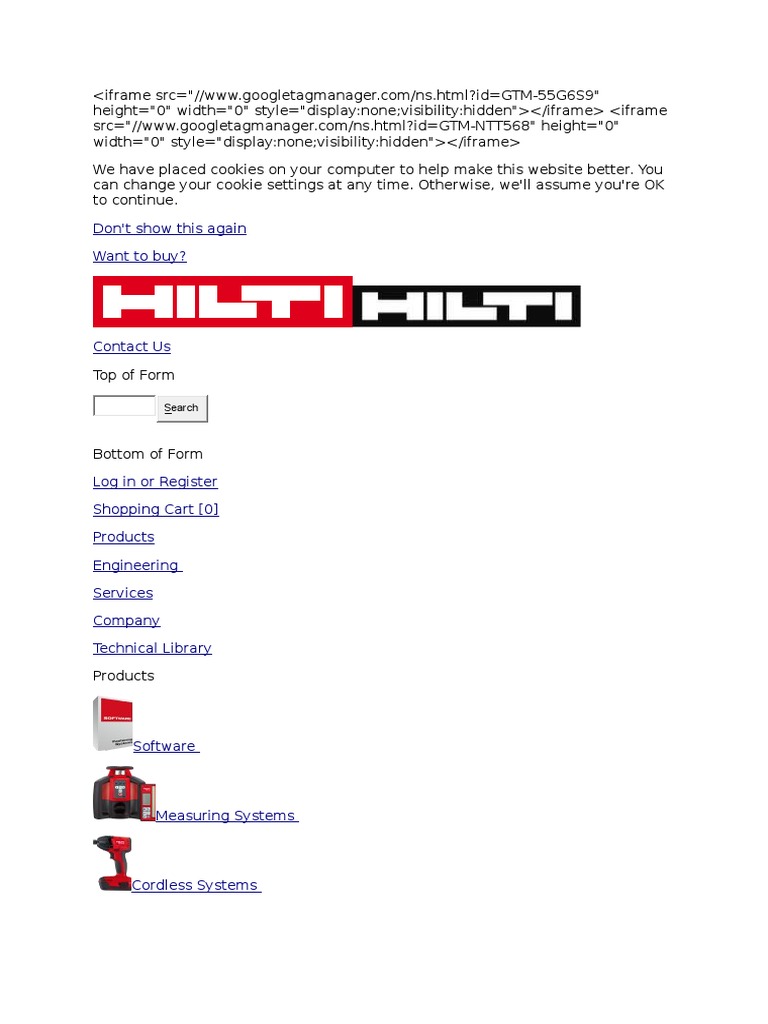 Hilti Information | PDF | Email | Password